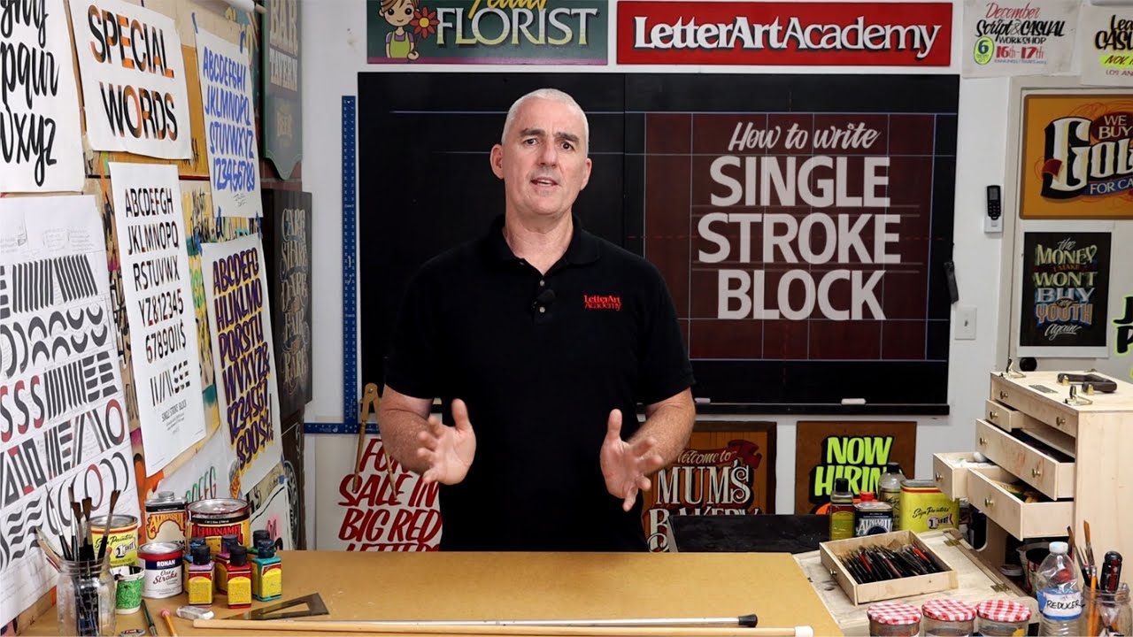 Learn to write Single Stroke Block Lettering. - YouTube