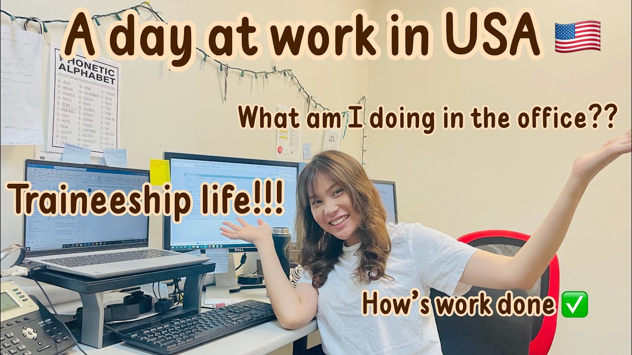 A day at work in USA🇺🇸 | ทำงานในออฟฟิศที่อเมริกา เป็นยังไง ...