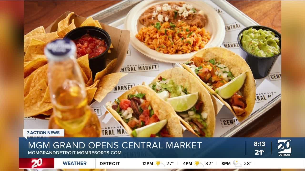 MGM Grand opens Detroit Central Market food hall - YouTube