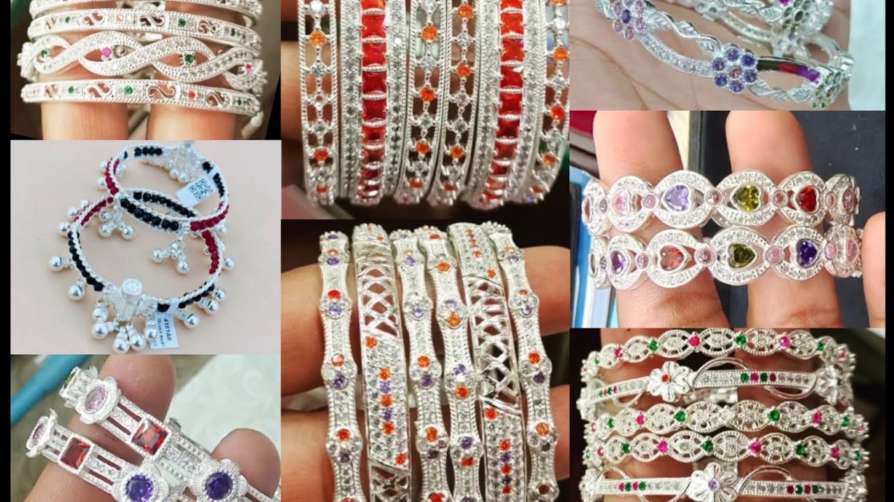 silver bangles design | chandi bangles design| bridal chandi bangles ...
