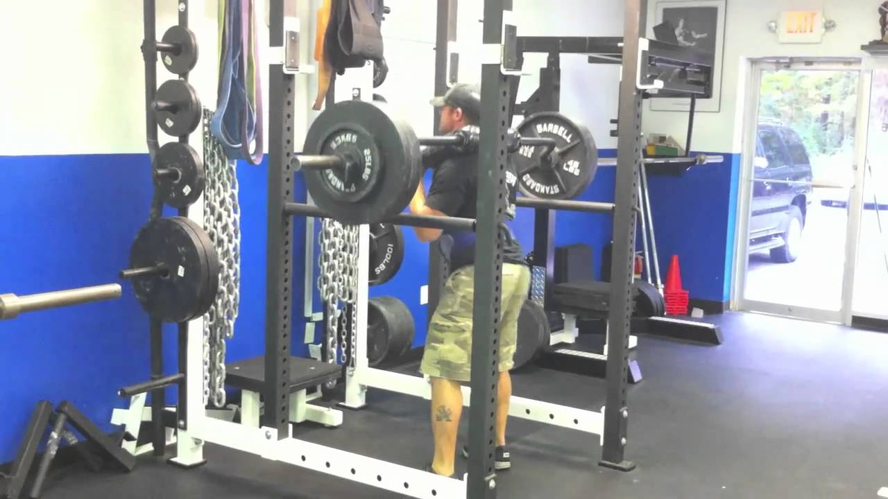 Partial Squats from Pins - YouTube