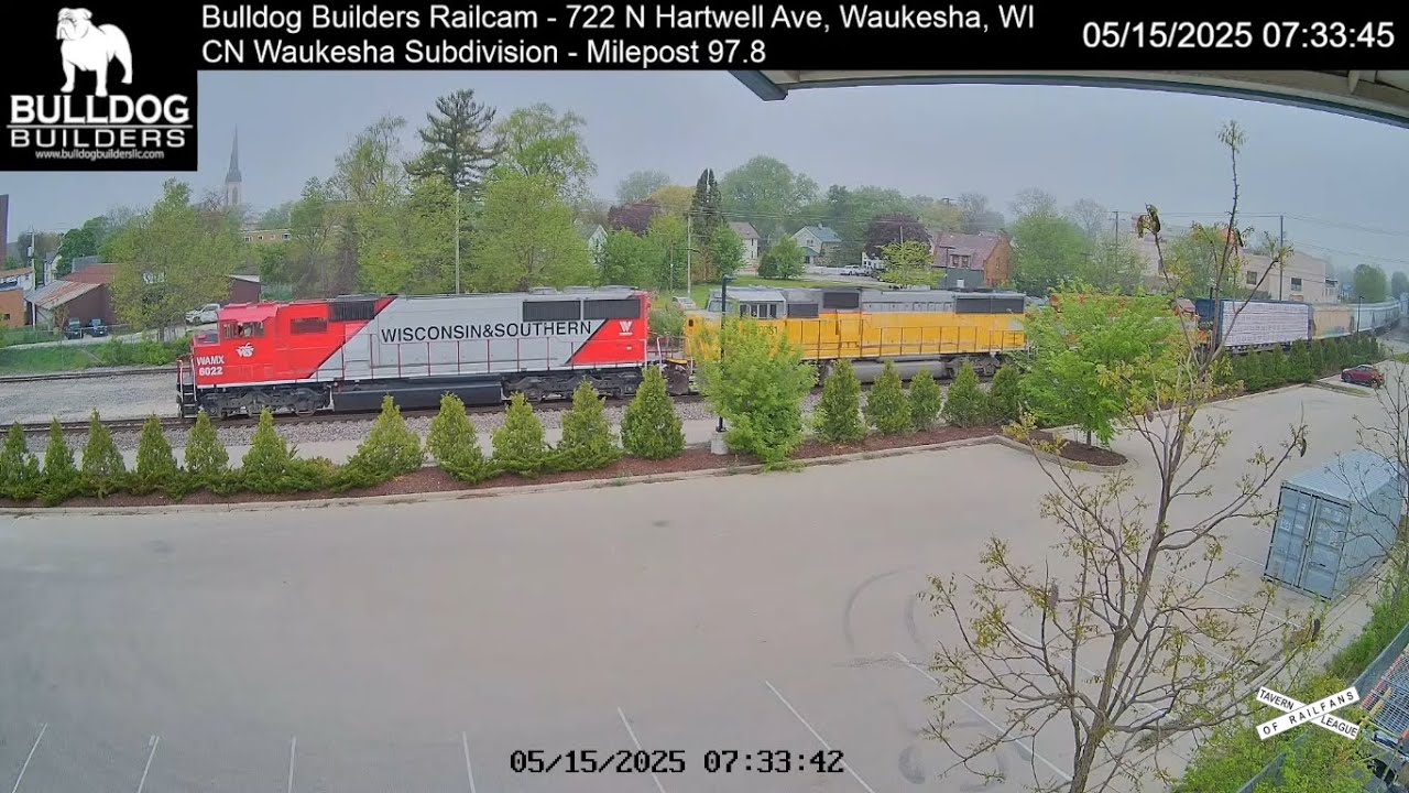 05/15/2025 - 0733 - Bulldog Builders Railcam - WSOR T4H WAMX6022 - YouTube