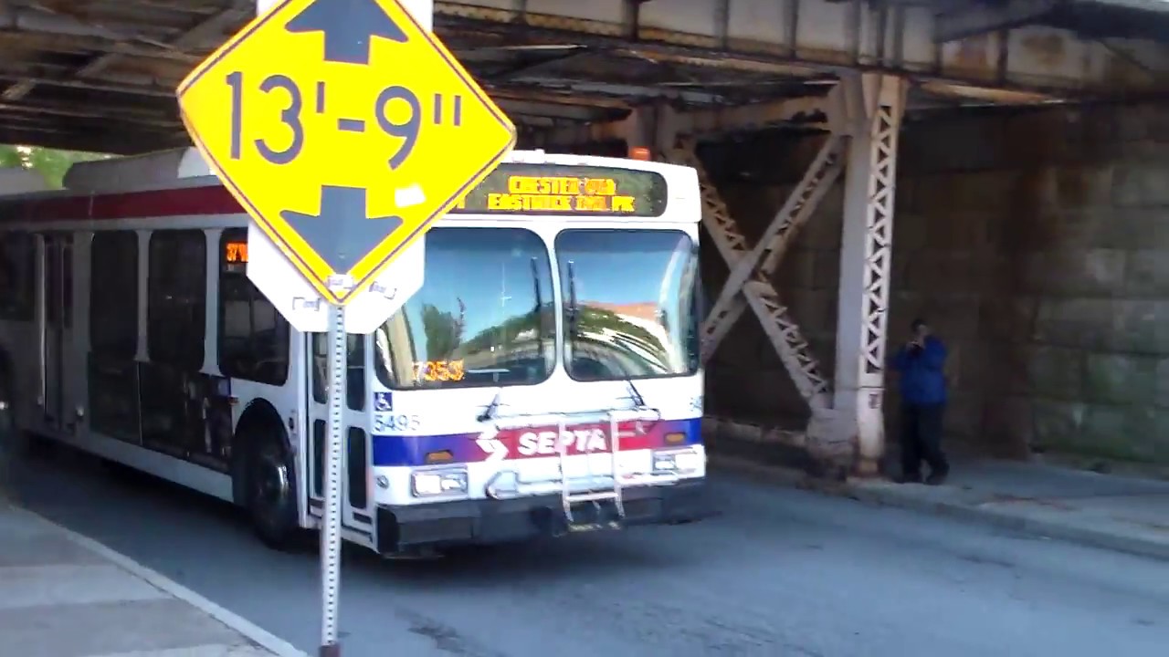 SEPTA BUS: NEW FLYER D40LF 5495 ON ROUTE: 37 - YouTube