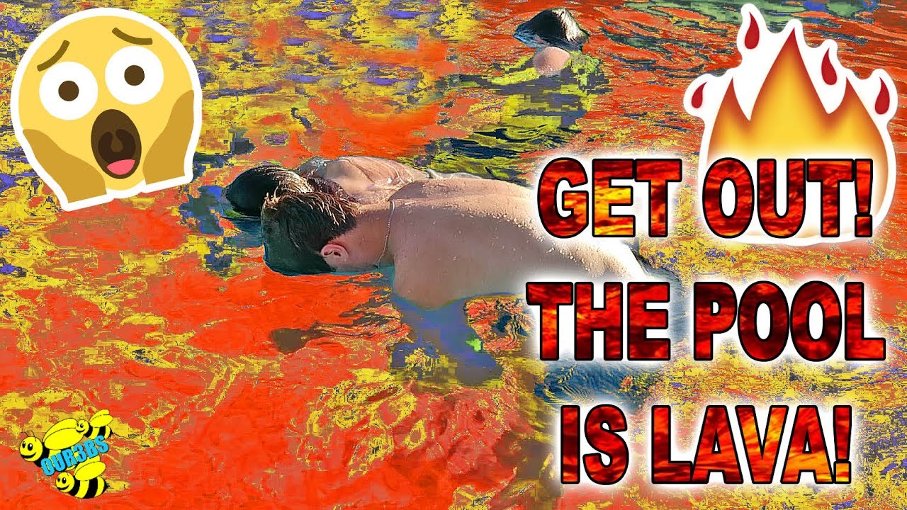 THE FLOOR IS LAVA IN THE POOL CHALLENGE! - YouTube