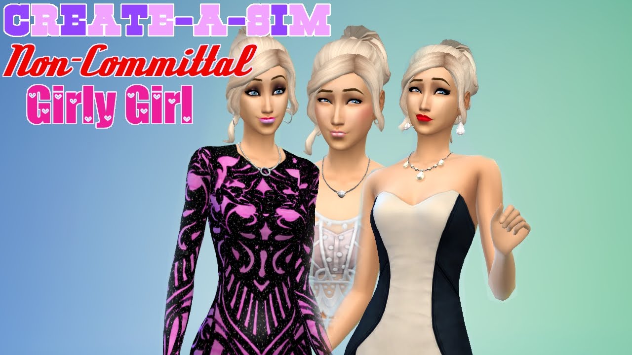 The Sims 4: CAS ~ Girly Girl (Part 1) - YouTube