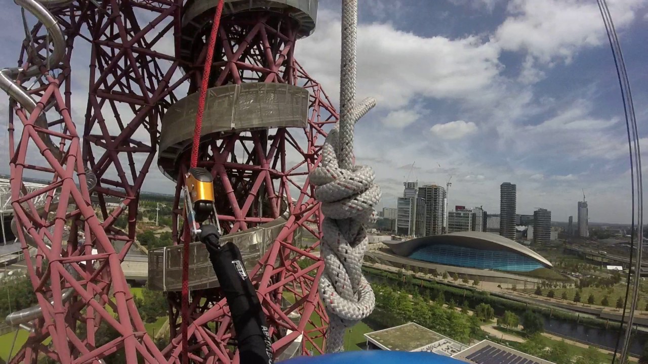 ArcelorMittal Orbit abseil for Flying Start. - YouTube