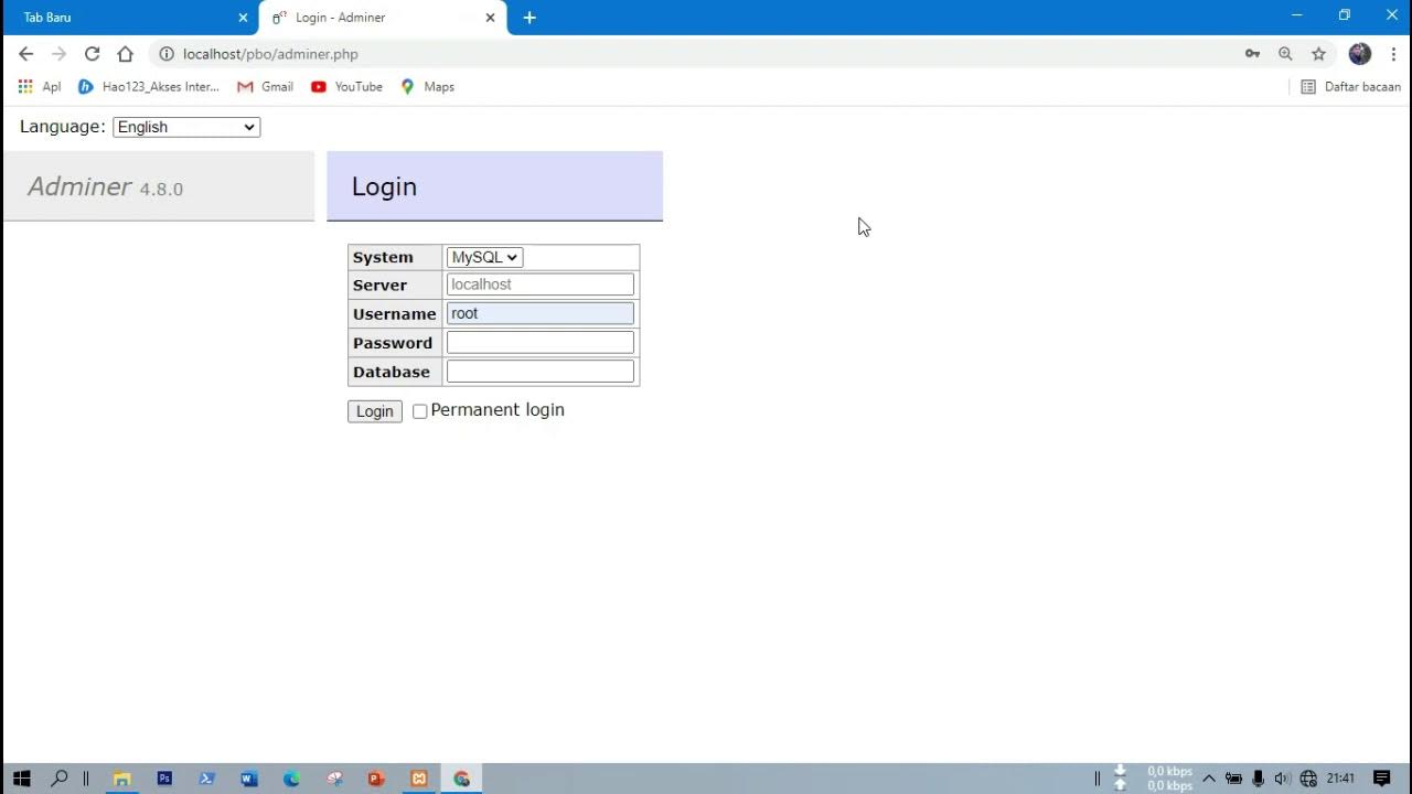 Access Denied Userrootlocalhost Using Password No Pada Adminer Terbaru Youtube