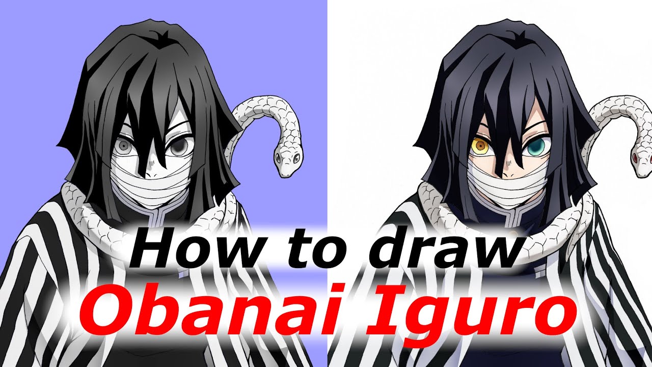 How to draw Obanai Iguro | Demon Slayer | Step by step Tutorial - YouTube