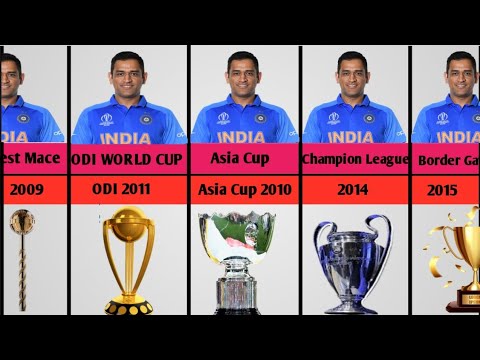 All Trophies and Awards of MS Dhoni world cup Asia Cup T20 World cup ...