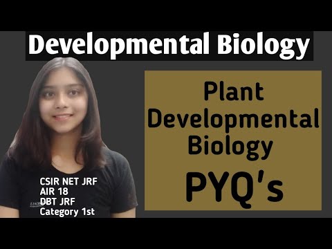 PYQ's Plant Developmental Biology- CSIR-NET JRF LIFESCIENCE - YouTube