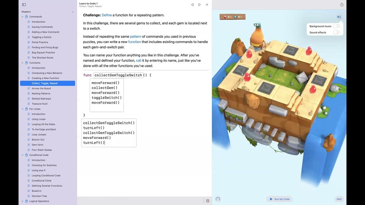 Functions - Collect Toggle Repeat - YouTube