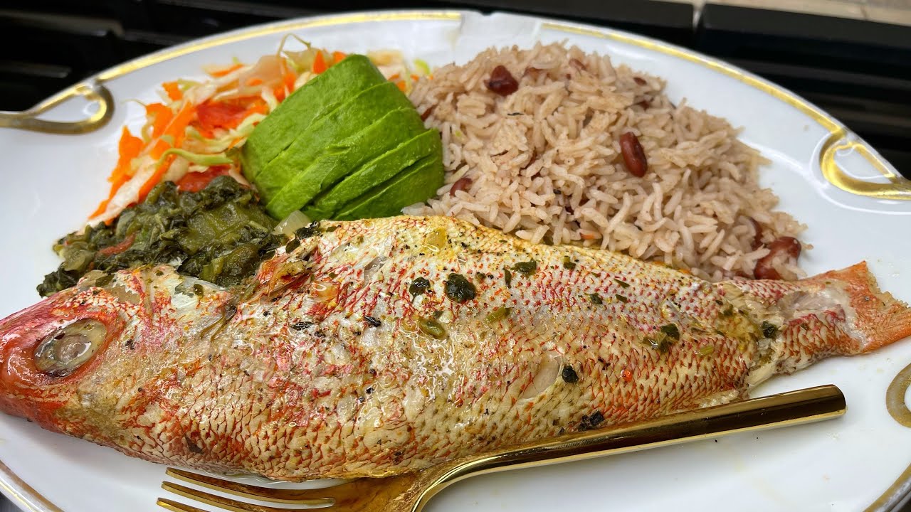 Callaloo Stuffed Roasted FISH|Jamaican Style |THE RAINA’S KITCHEN - YouTube