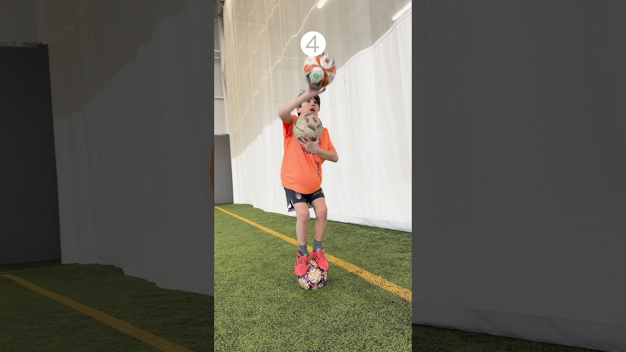 How many balls can you catch before you fall? #soccer #football #shorts ...
