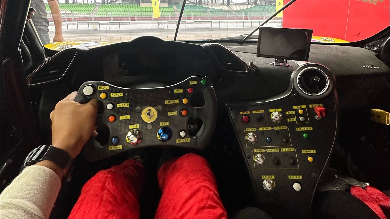 Faidzil Alang share Ferrari 488 challenge cockpit - YouTube