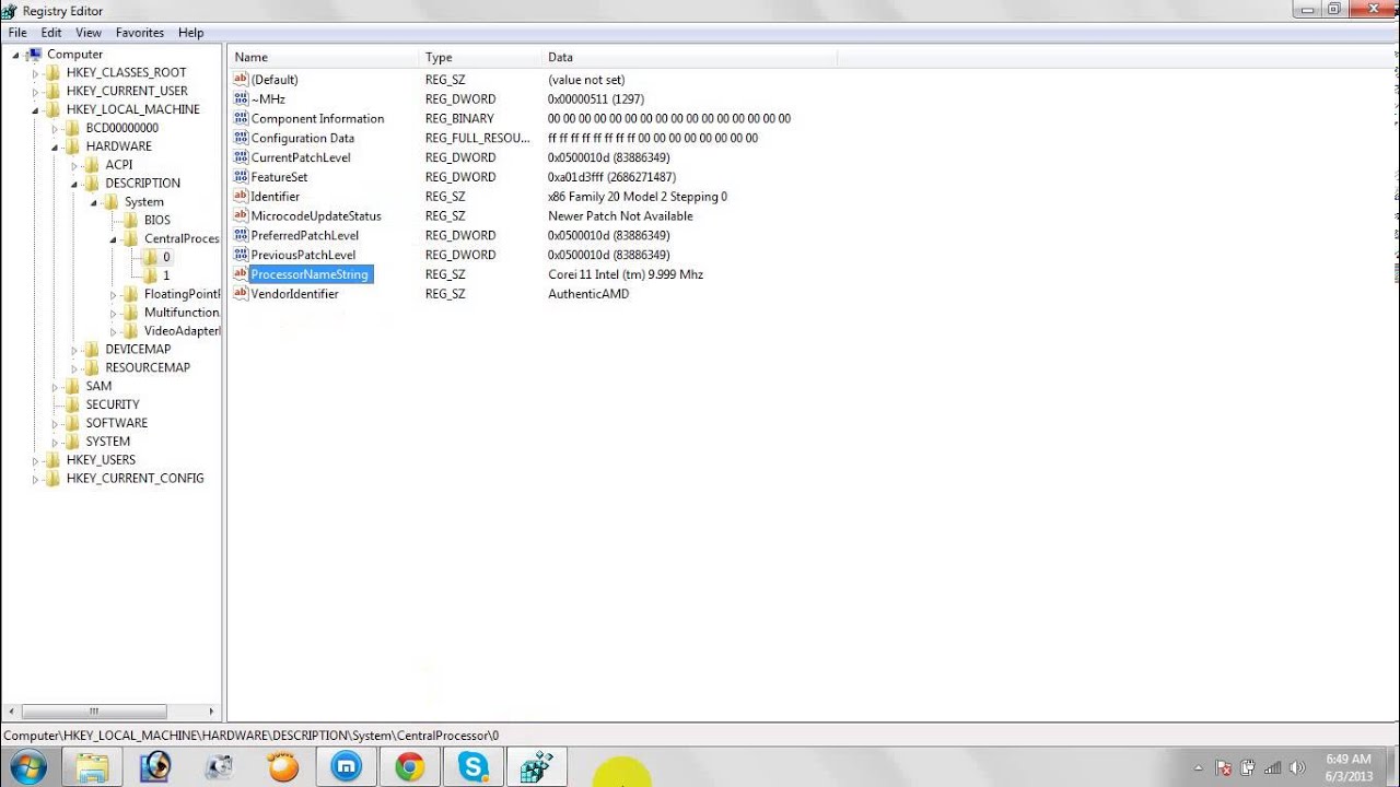How to Change CPU Value by Registry UZARNI) - YouTube