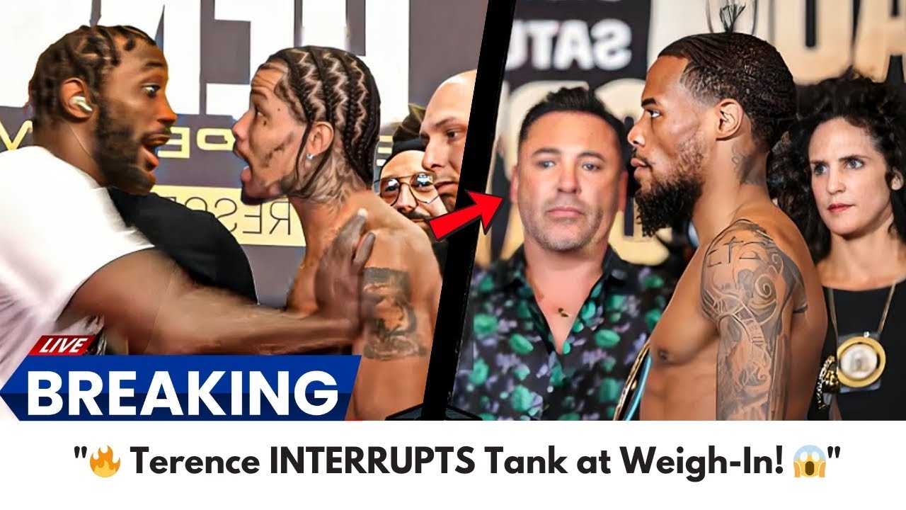 Terence Crawford SHOVES Gervonta Davis at Lamont Peterson Weigh-In ...