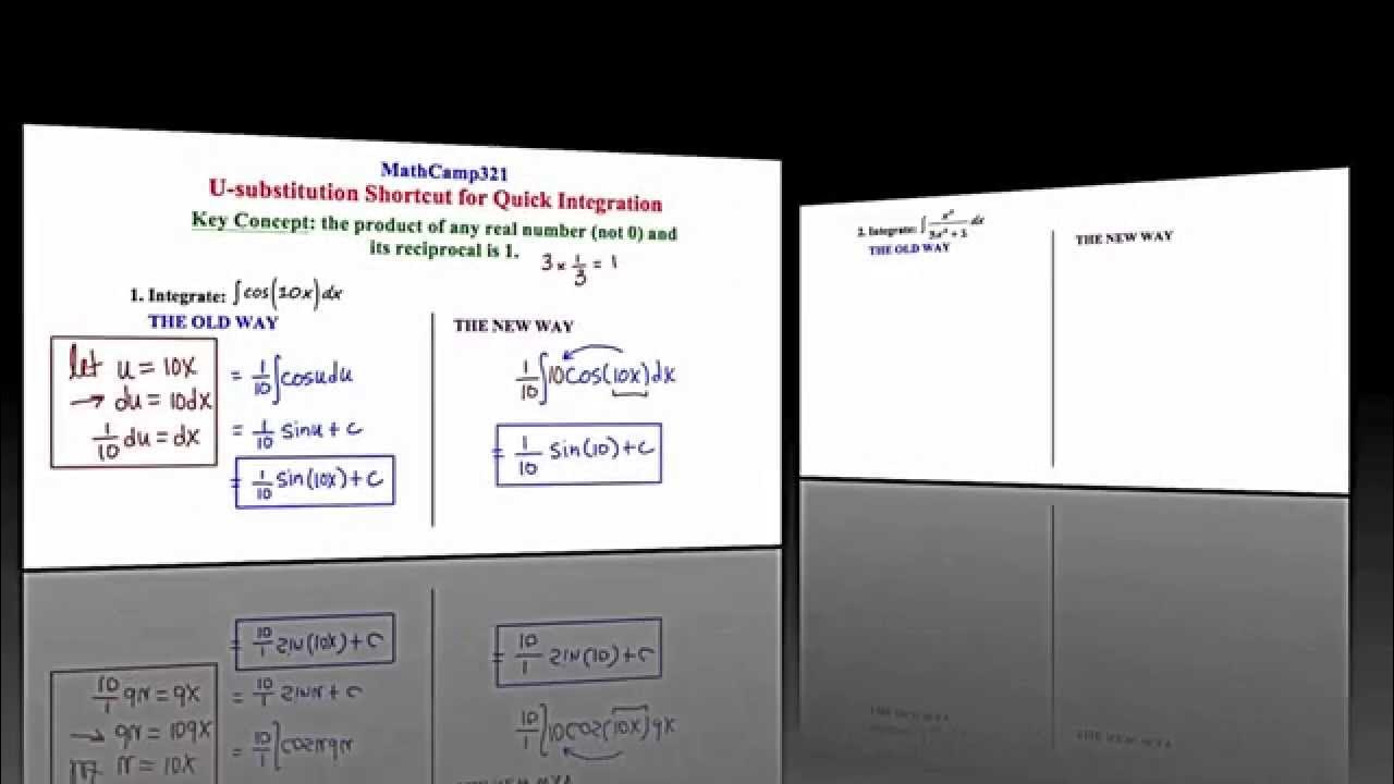 MathCamp321: Calculus - A u-substitution Shortcut [after 5.4] - YouTube