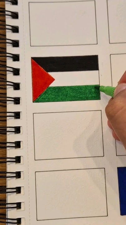 Drawing the Flag of Palestine 🇵🇸 | Flags of the World | Part 21 | # ...