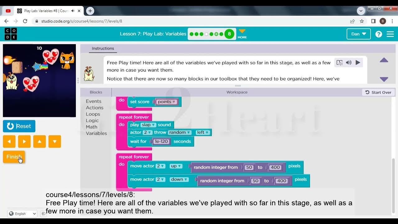 Learn Computer Science - Code.org - C4L7L8 - YouTube