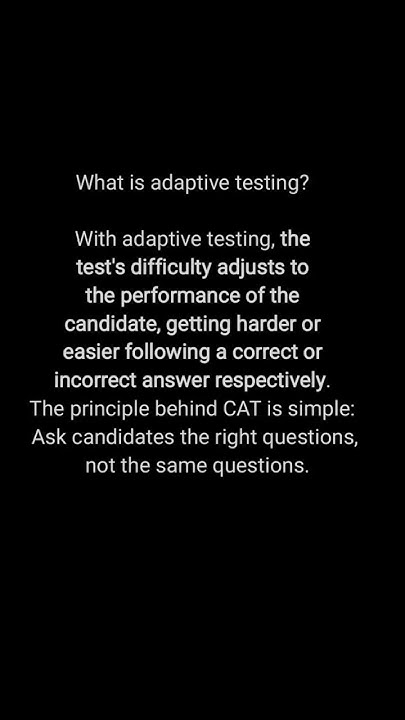 What is adaptive testing? - YouTube