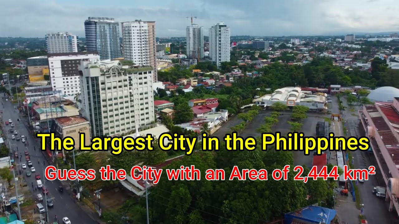 Davao City the largest city in the Philippines / aerial view and ...
