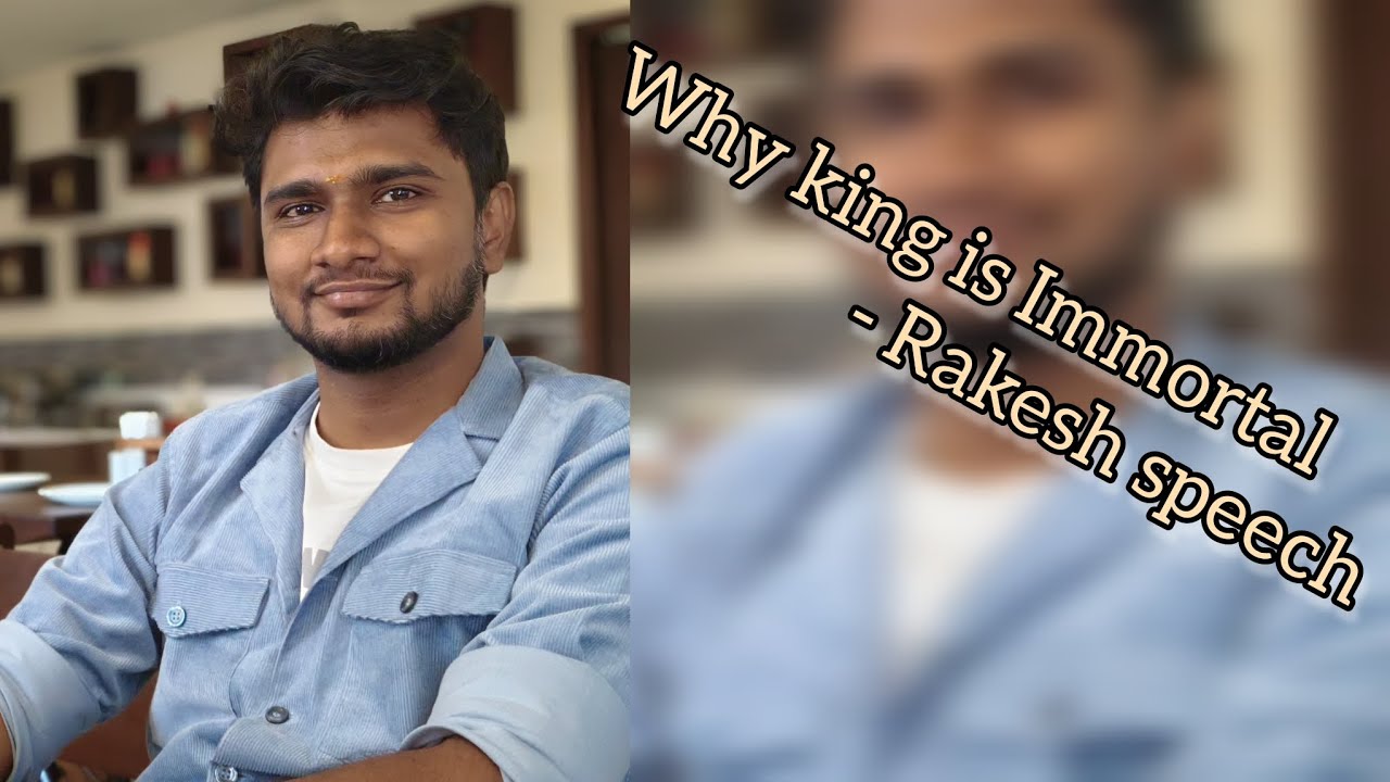 Why King is immortal - A view of Raja Raja Cholan | Rakesh speech ...