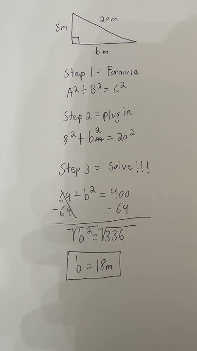 Find the missing length of a triangle - YouTube