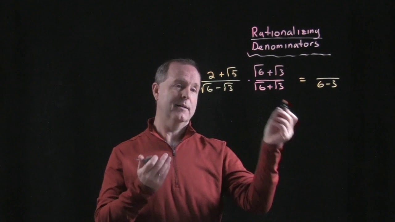 Rationalizing a Denominator Containing Two Terms (2) - YouTube