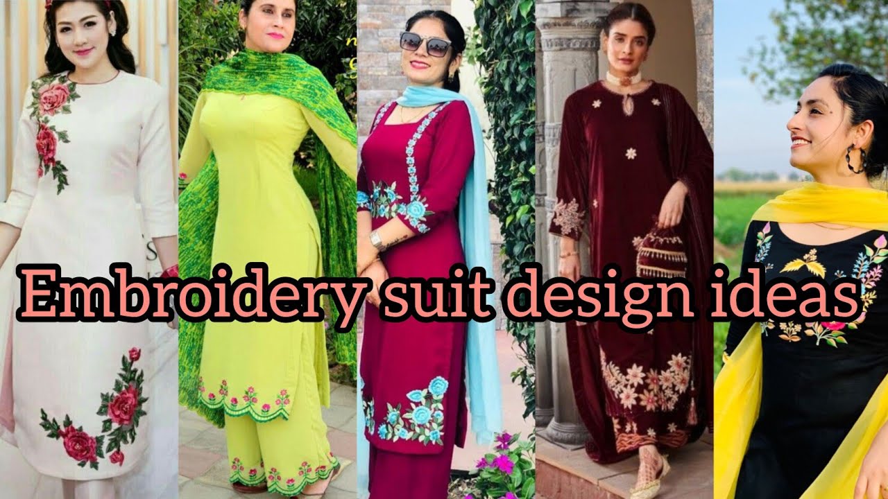 Latest embroidery suit design || hand kadhai dresses || #embroidery ...