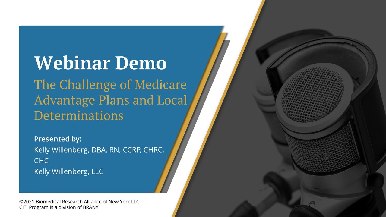 CITI Program Webinar Demo -The Challenge of Medicare Advantage Plans ...