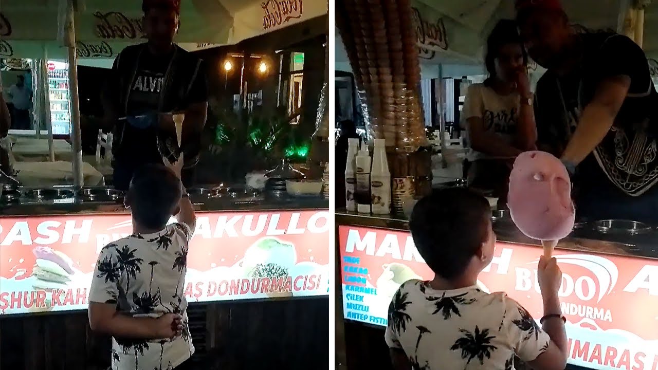 Kid gets trolled epic style by ice cream vendor - YouTube