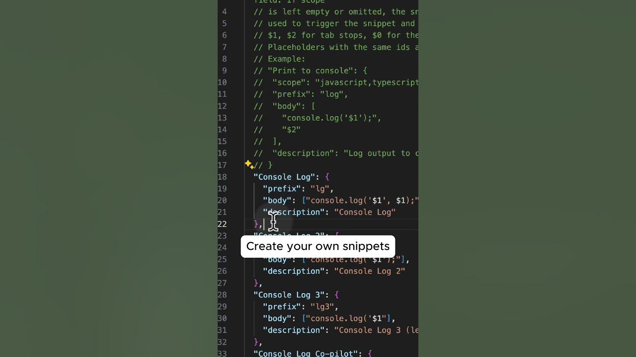 VSCode - Custom Snippets #coding - YouTube