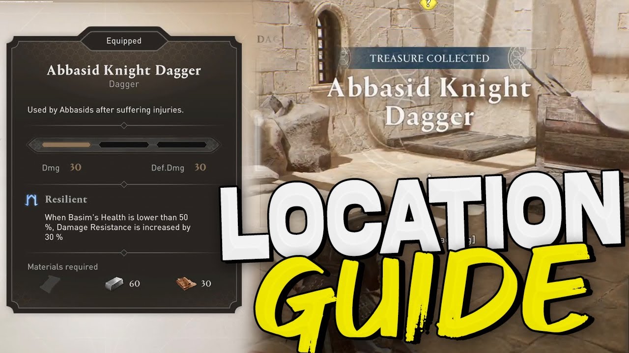Abbasid Knight Dagger Location Guide in Assassin's Creed Mirage - YouTube