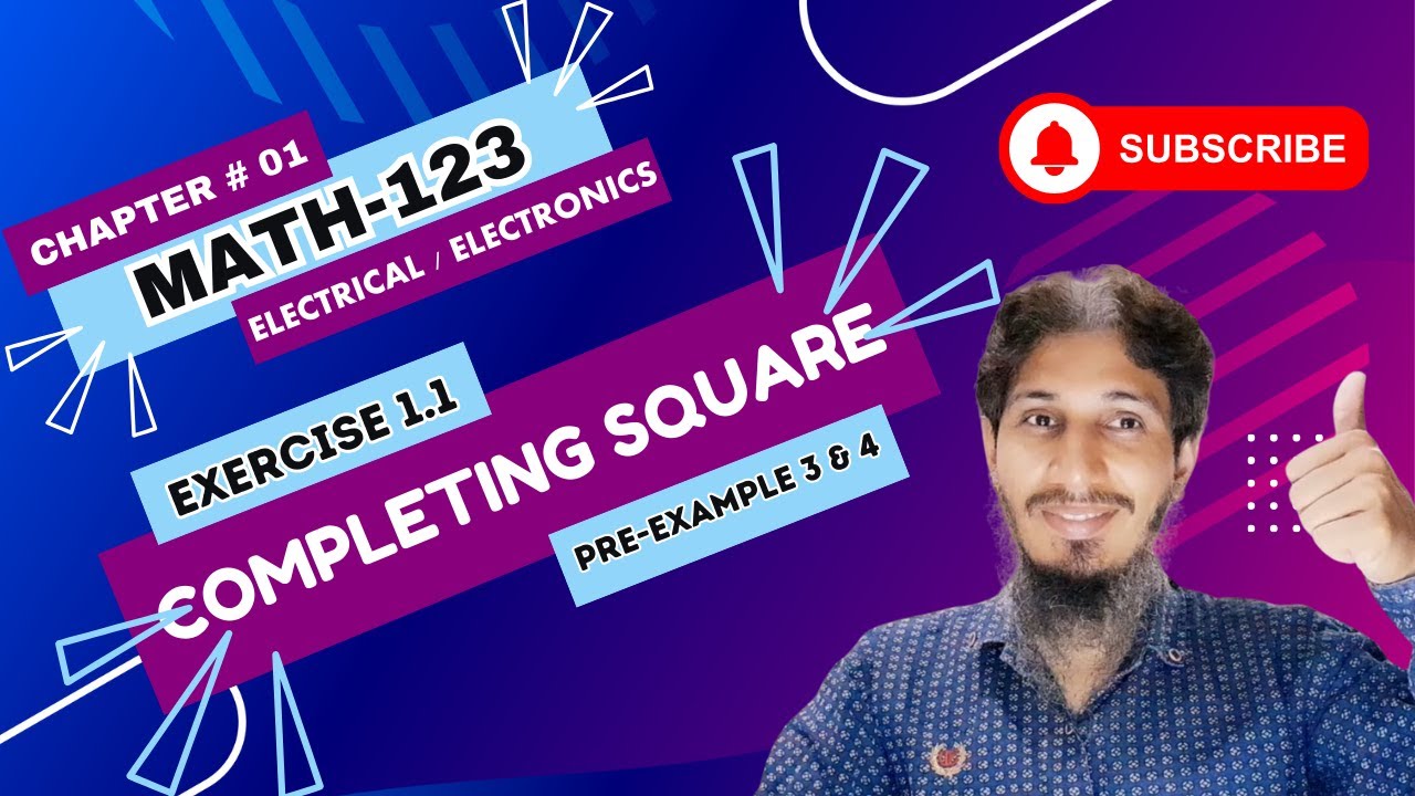 Completing Square Method of Quadratic Equations| DAE MATH-123 | Pre ...