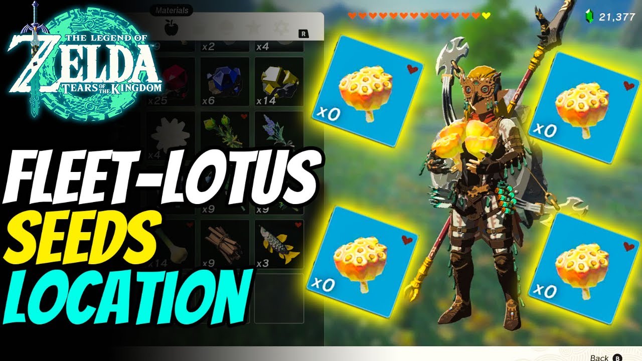 Fleet-Lotus Seeds Location | The Legend of Zelda: Tears of the Kingdom ...