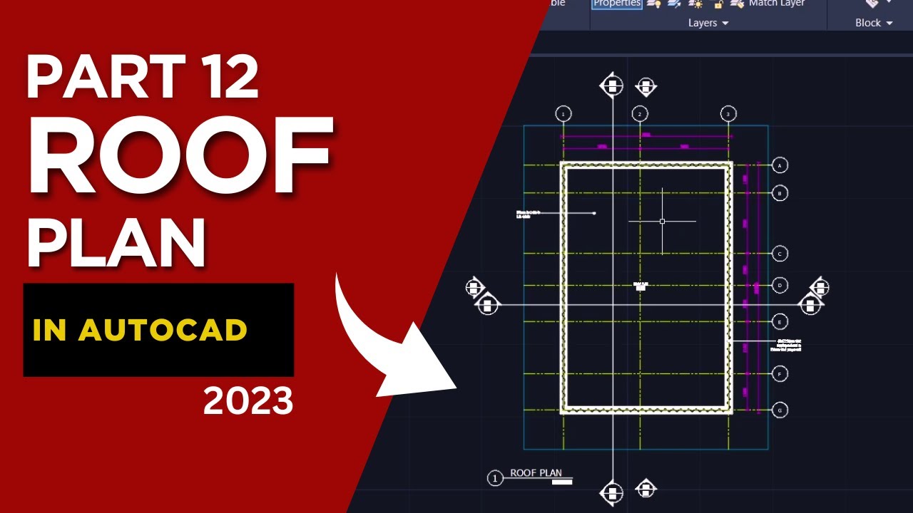 How to Draw a Flat Roof Plan in AutoCAD Beginner to Advanced Tutorial ...