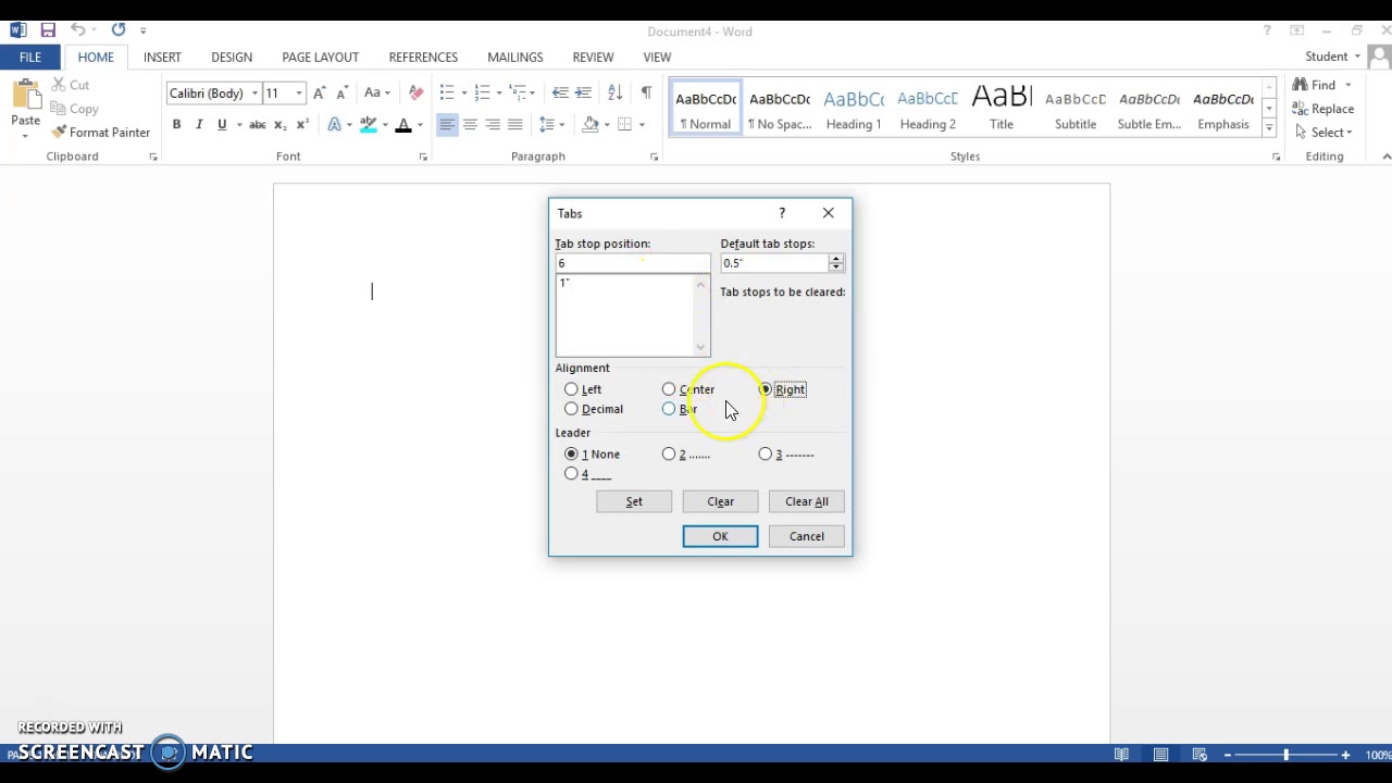 Word 5 3 Tabs With Dot Leader YouTube word-5-3-tabs-with-dot-leader-youtube
