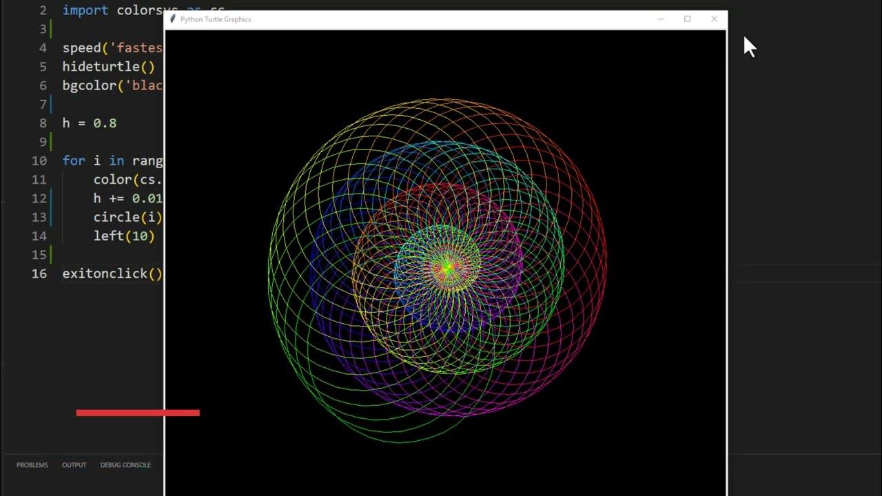 04 Turtle Graphics Draw The Rainbow Circle Python Turtle
