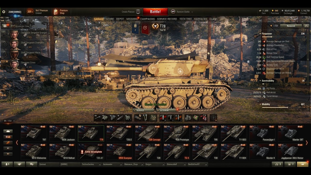 World Of Tanks. T-78. Review And Gameplay. - YouTube