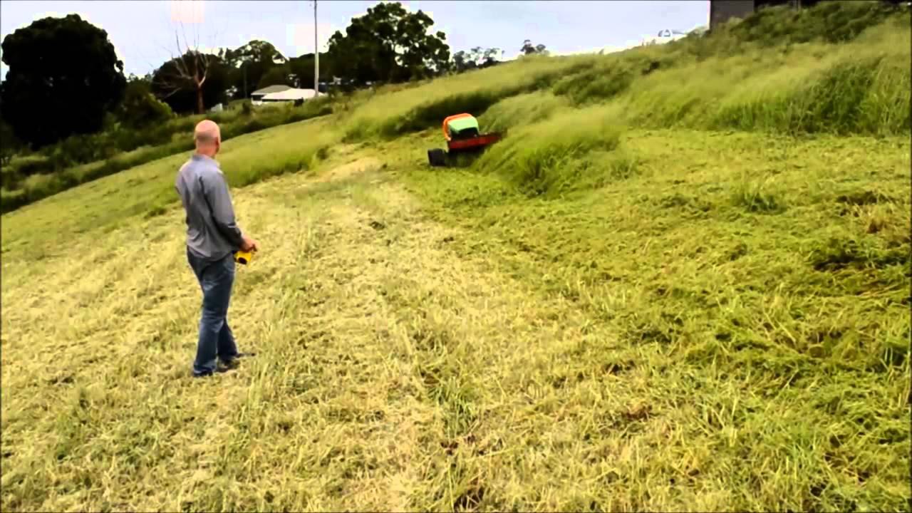 The amazing remote controlled mower! The Green Climber! - YouTube