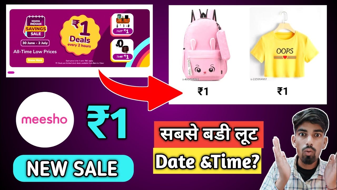 Meesho Maha Indian Savings Sale | Meesho ₹1 Deals | Meesho 1rs sale ...