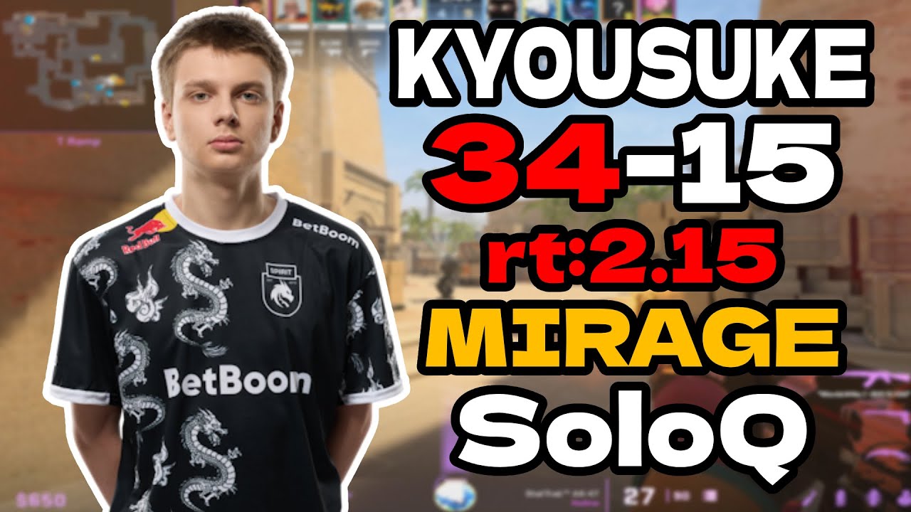 🔥kyousuke (34-15) rt:2.15 SoloQ l EU FACEIT RANKED (mirage) | #cs2 #pov - YouTube