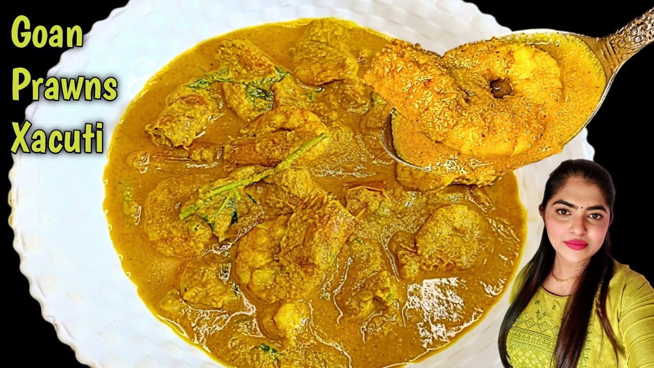 Goan Prawns Xacuti Recipe | Prawns Masala Recipe | Goan Prawns Curry ...
