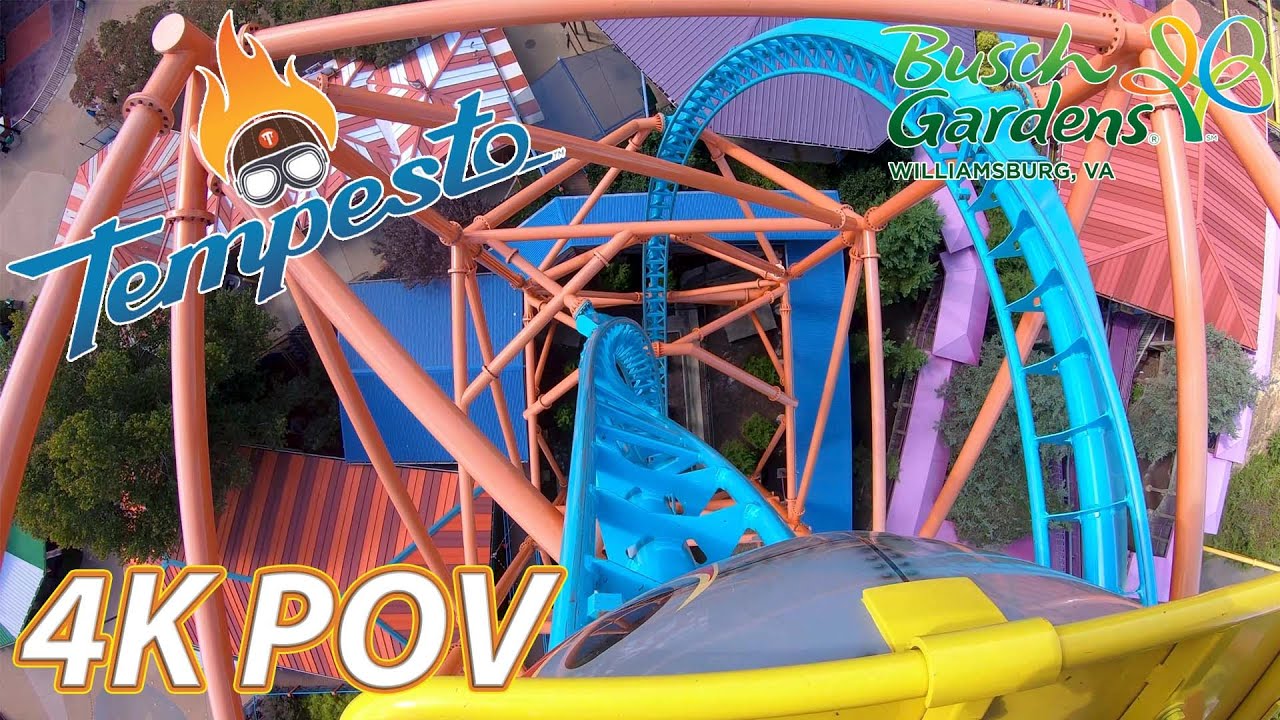 Tempesto, Premier Rides Skyrocket II | Frontseat 4K POV | Busch Gardens ...
