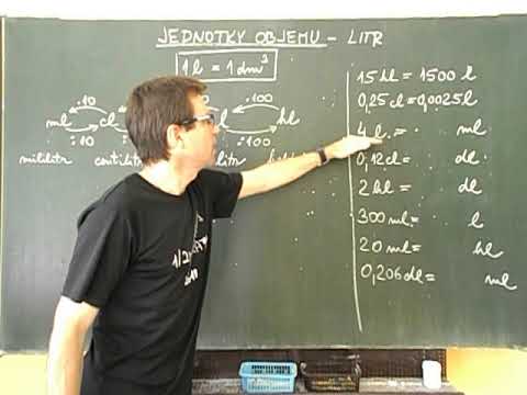 Převody jednotek objemu - litry 1 - YouTube