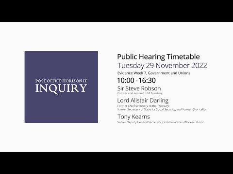 Sir Steve Robson and Lord Alistair Darling - Day 25 AM (29 Nov 2022 ...