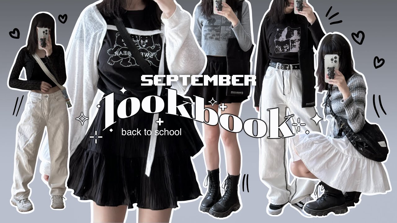september lookbook || back to school acubi outfits from korea - YouTube