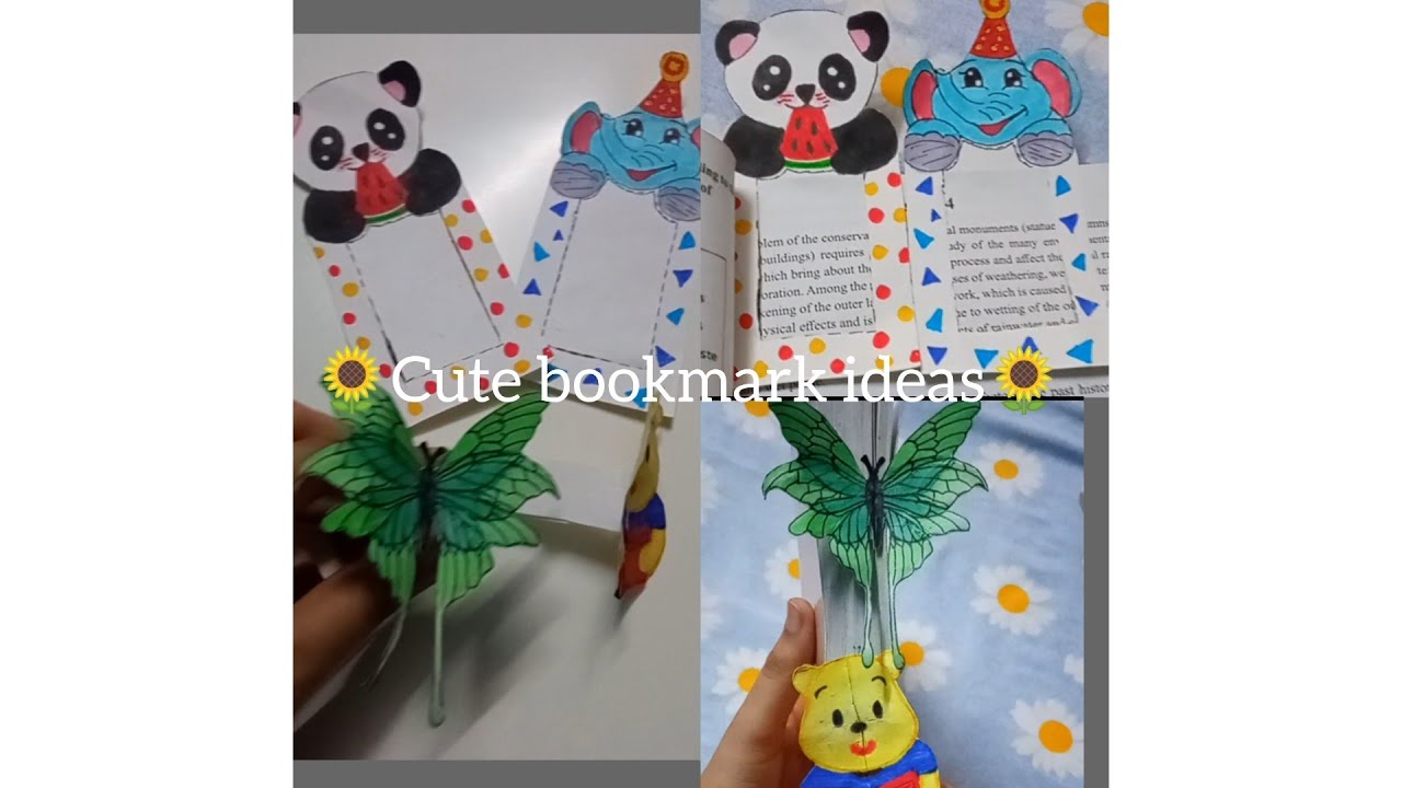 Cute paper bookmarks 🔖ideas| easy paper crafts#art #diy #craft #shorts ...