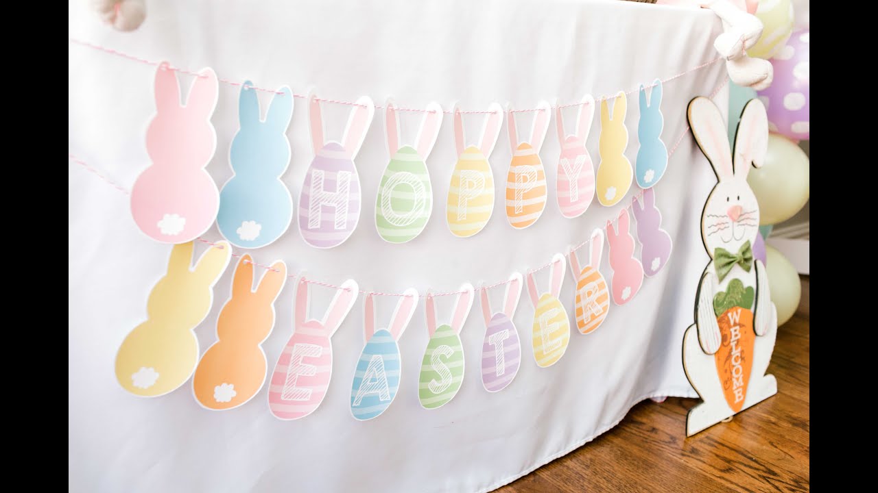 How to Create a DIY Easter Banner with Printables | Hadley Designs ...