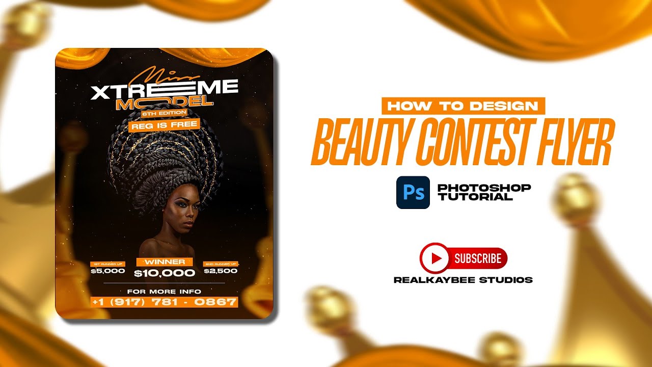 How to Create a Beauty Contest Flyer - Photoshop Tutorial - YouTube